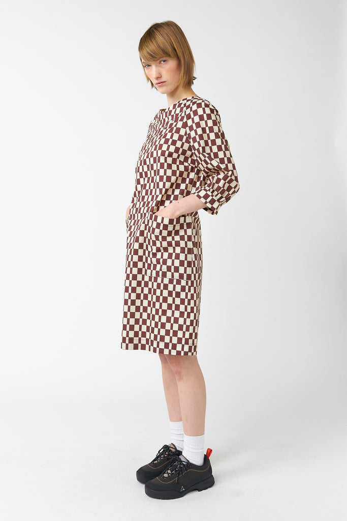 Checkers smock dress