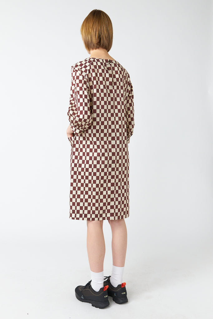 Checkers smock dress